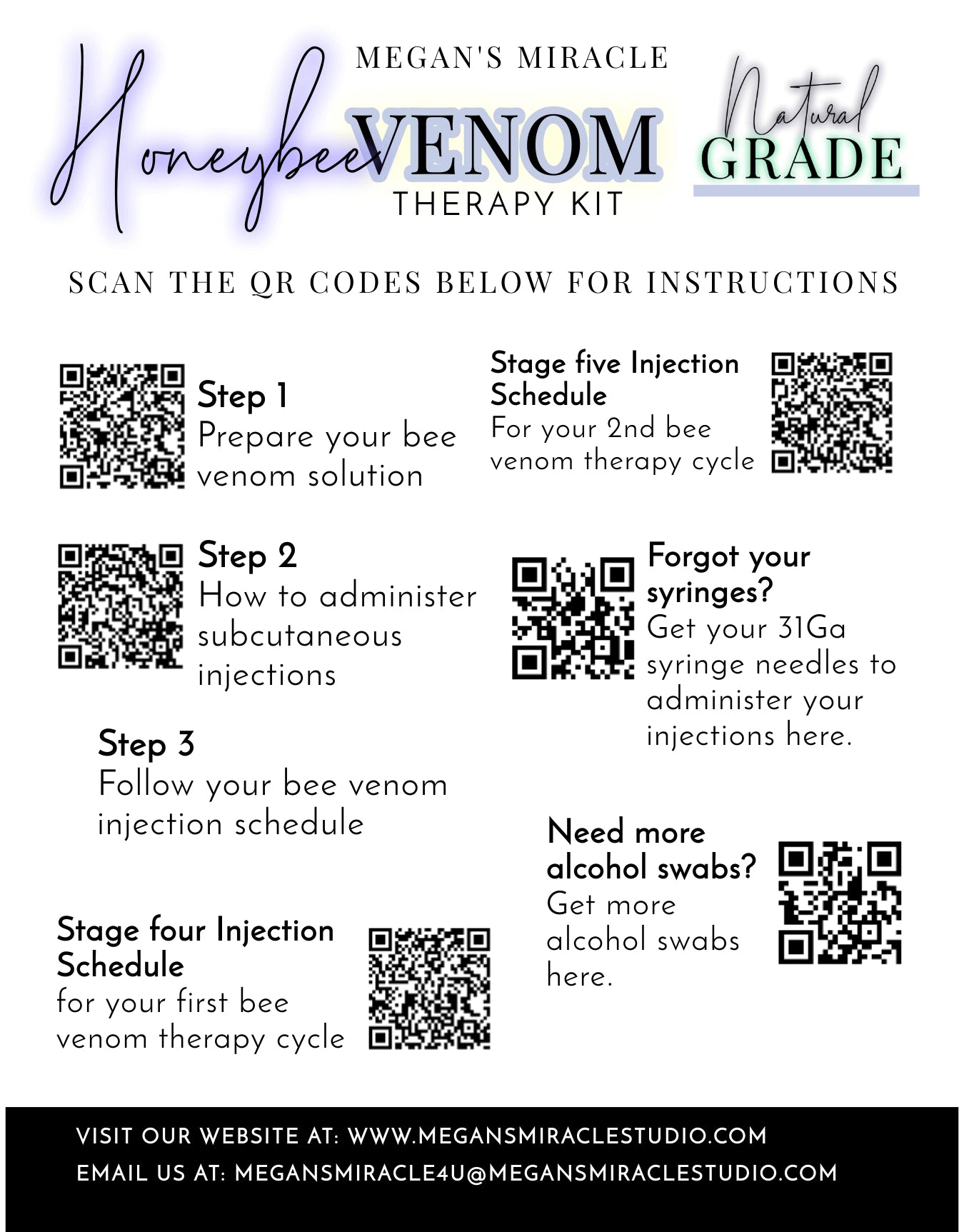 Natural Grade Bee Venom Therapy Kit – Megan’s Miracle